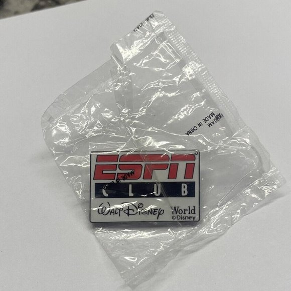 Disney | Accessories | Disney Pin Espn Club Rectangular Logo Sports ...
